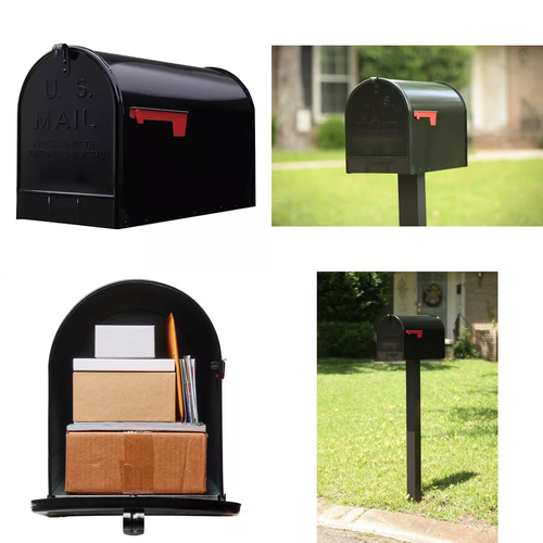 Heavy-Duty Extra Large Jumbo Post Mount Rural Mailbox Galvanized Steel ...