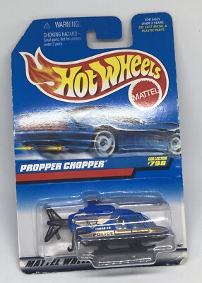 Hot Wheels Propper Chopper #798 1998 Blue Made in China | eBay