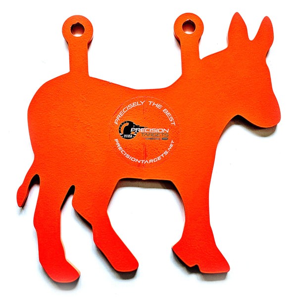 Precision Targets Donkey Silhouette Shooting Target Orange Steel 11 ...