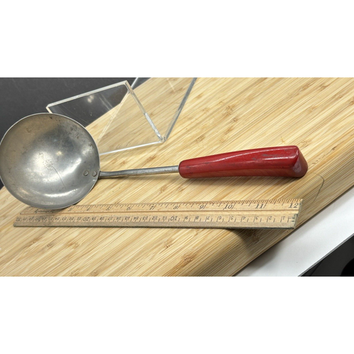 Vintage EKCO Large Ladle/Skimmer/Spoon Kitchen Utensil Red BAKELITE ...