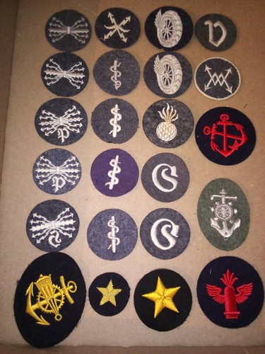 WW2 German Nazi Luftwaffe Cloth Specialist Insignia Lot x 23 | eBay
