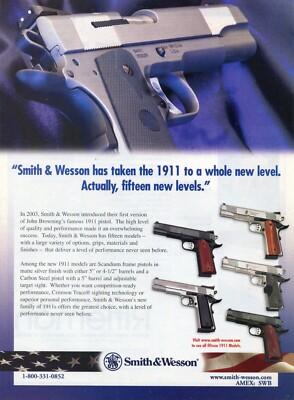 2005 Print Ad of Smith & Wesson S&W Model SW1911 Pistol | eBay
