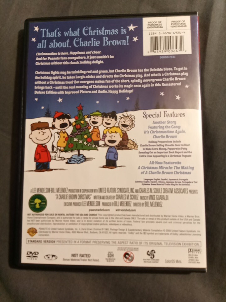 A Charlie Brown Christmas (DVD, 2008, Deluxe Edition) 883929006472 | eBay