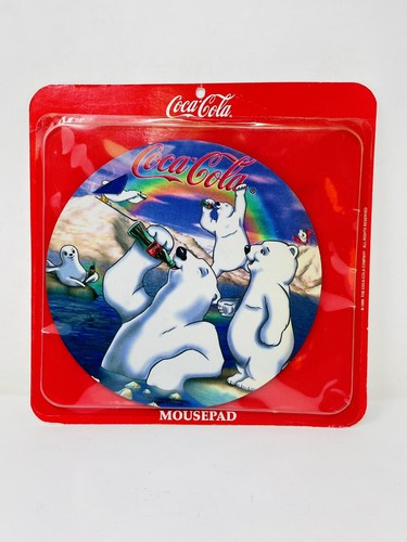 Vintage Coca Cola Polar Bear Mouse Pad Round 7” NOS 1999 SEALED | eBay