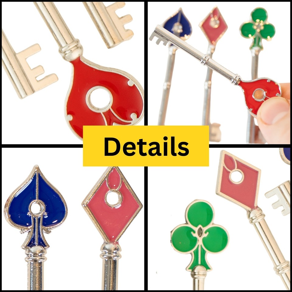 Resident Evil 2 Collectible Keys Set Heart Diamond Spade Club Replica ...