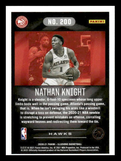 2020-21 Panini Illusions #200 Nathan Knight Rookie Atlanta Hawks | eBay