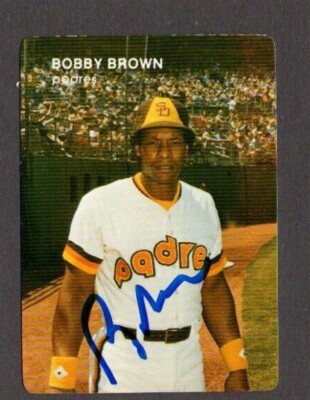 Bobby Brown 1984 Mother's Cookies authentic autographed card Padres | eBay