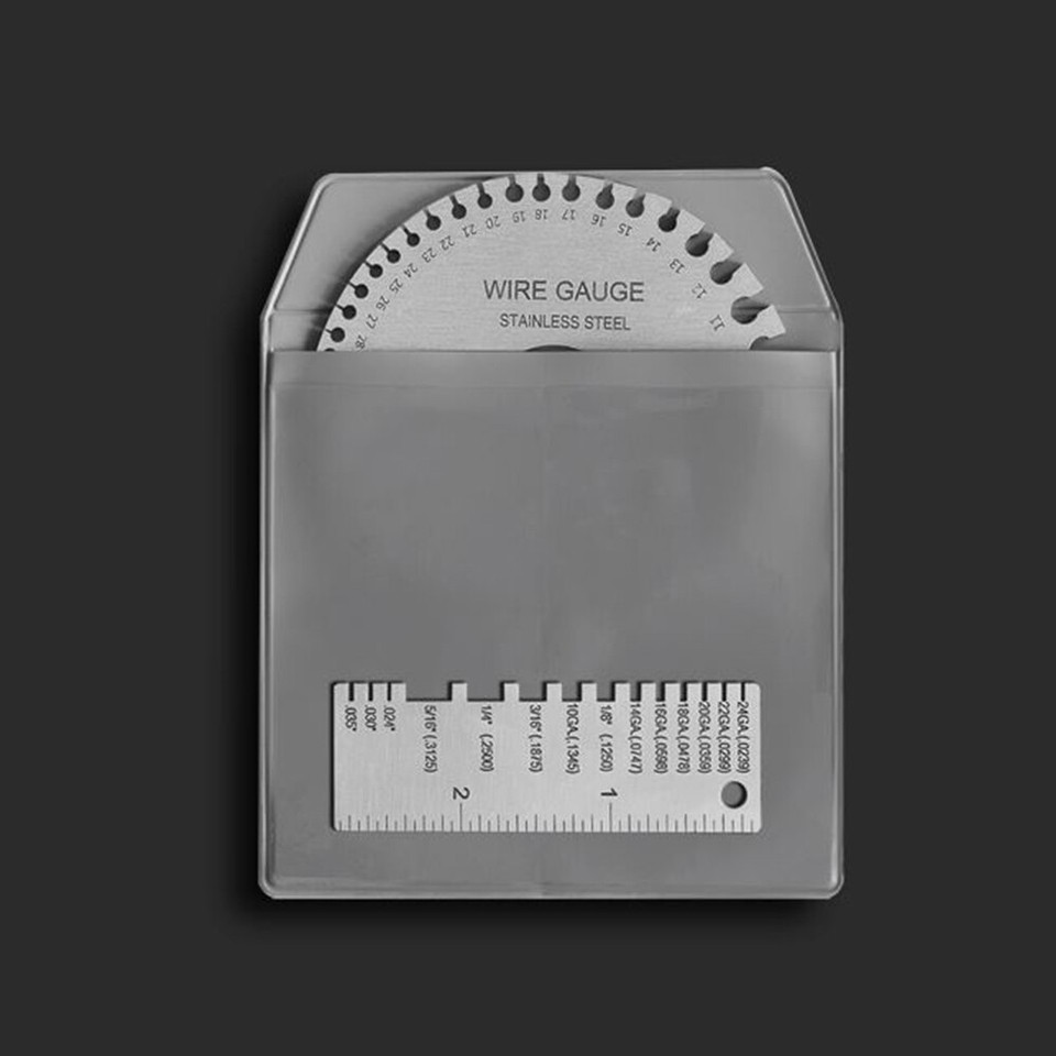 2pcs Round Wire Gauge Measuring Tool Thickness Diameter Gage Sheet ...