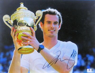 Andy Murray Signed Autographed 11X14 Photo Tennis Wimbledon Trophy ...