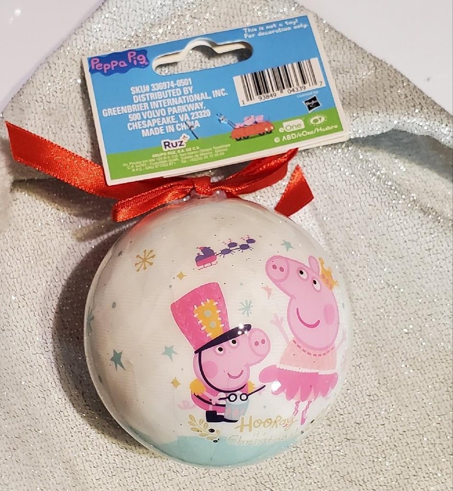 PEPPA PIG Christmas Ornament Shatterproof Hasbro NEW | eBay