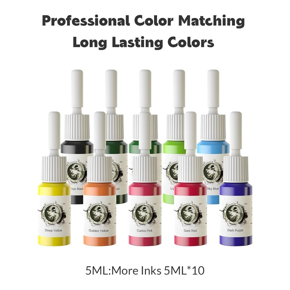 Wormhole Tattoo Pen Gun WIRELESS Machine Kit Power Supply Cartridge ...