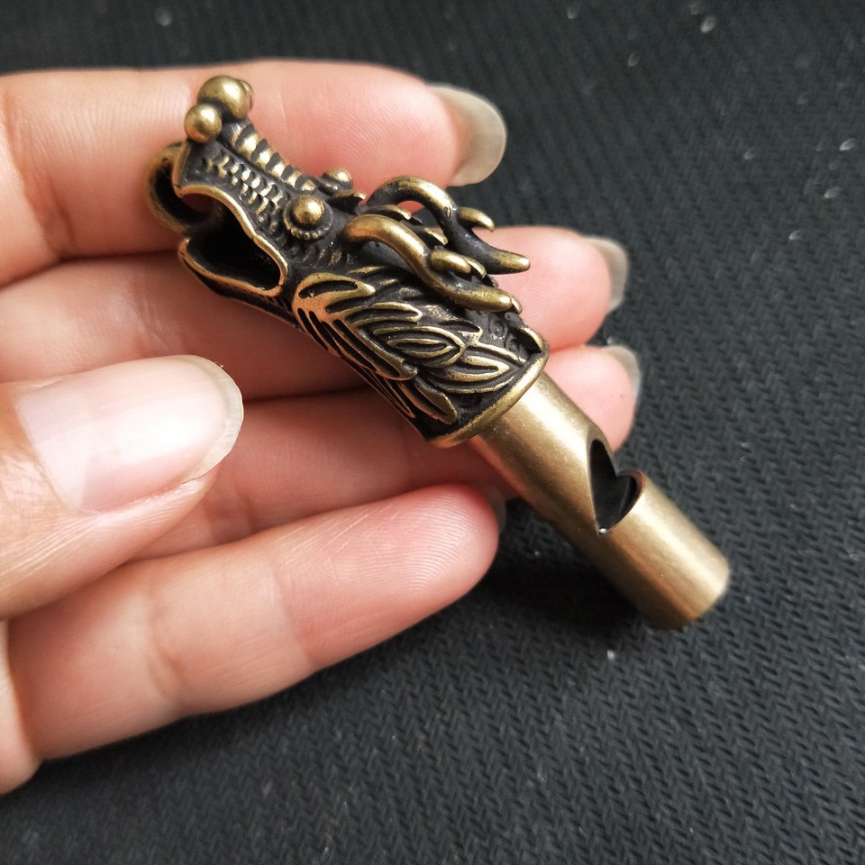 Exquisite Chinese bronze Hand Carved Dragon statue Loud Whistle | eBay