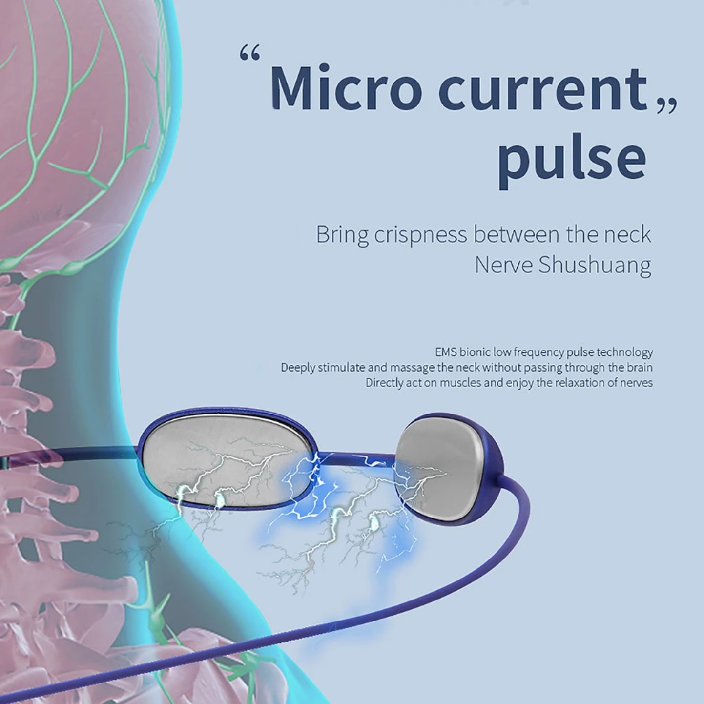 new Mini Electric Cervical Massage Massager Portable Neck Stimulator ...