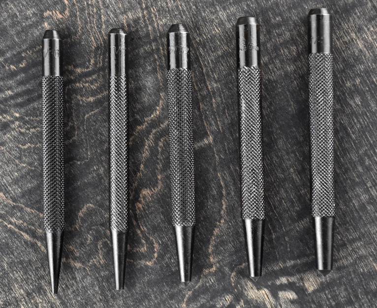 5Pc Carbon Steel Center Punch Set Sizes 1/16" 1/8" 5/32" 3/16" 1/4" | eBay