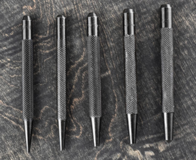 5Pc Carbon Steel Center Punch Set Sizes 1/16" 1/8" 5/32" 3/16" 1/4" | eBay