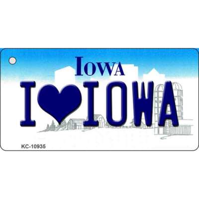 I Love Iowa State License Plate Tag Novelty Key Chain KC-10935 | eBay