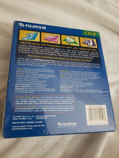 FUJIFILM CD-R 10 Pack Color Discs 80min 700mb/MO 48x Write Speed Music ...