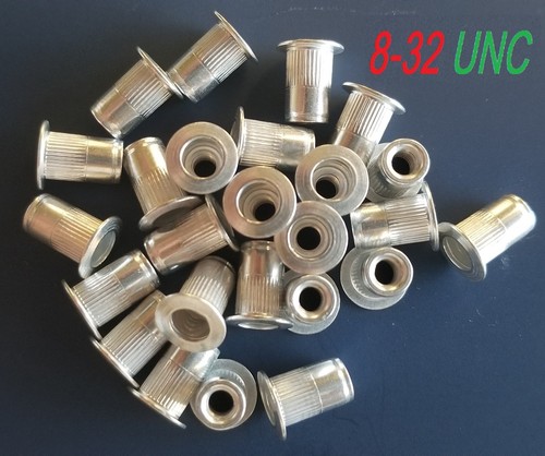 Qty. 25 Aluminum Rivet Nut Rivnut Insert Nutsert #8-32 UNC Nuts | eBay