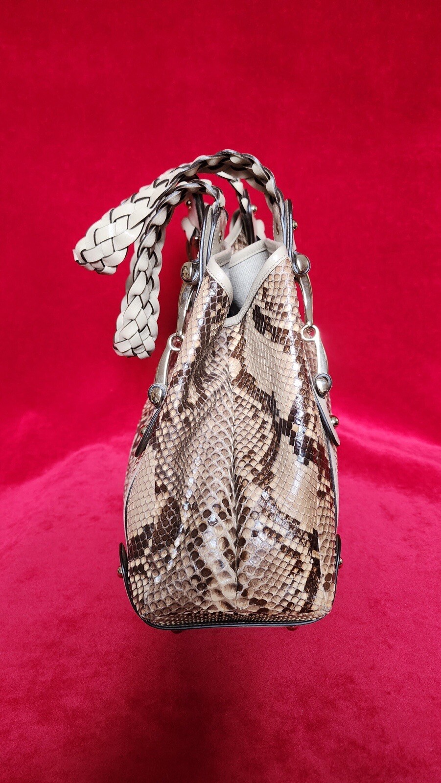 Gucci Pelham Medium Beige Python Shoulder Bag Retail $3750 | eBay
