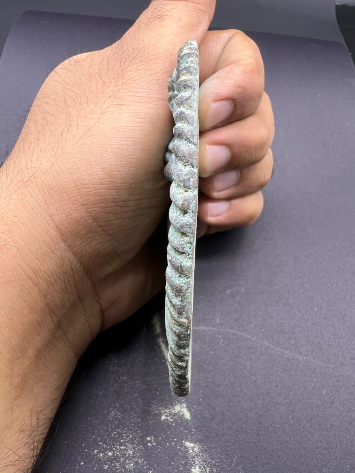 Museum Quality Old Bactrian Greco Male With Wings On Angel Face Round ...