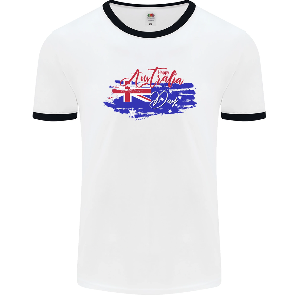 Happy Australia National Day Flag Mens Ringer T-Shirt | eBay