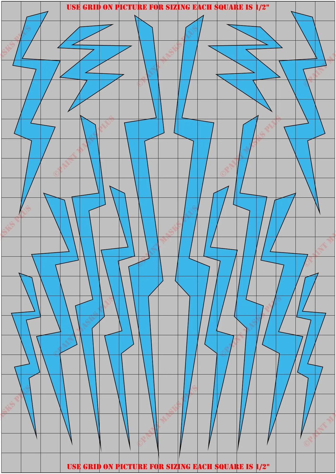 LTE1021P Lightning Bolts RC Body Vinyl Paint Mask/ Stencil Kit | eBay