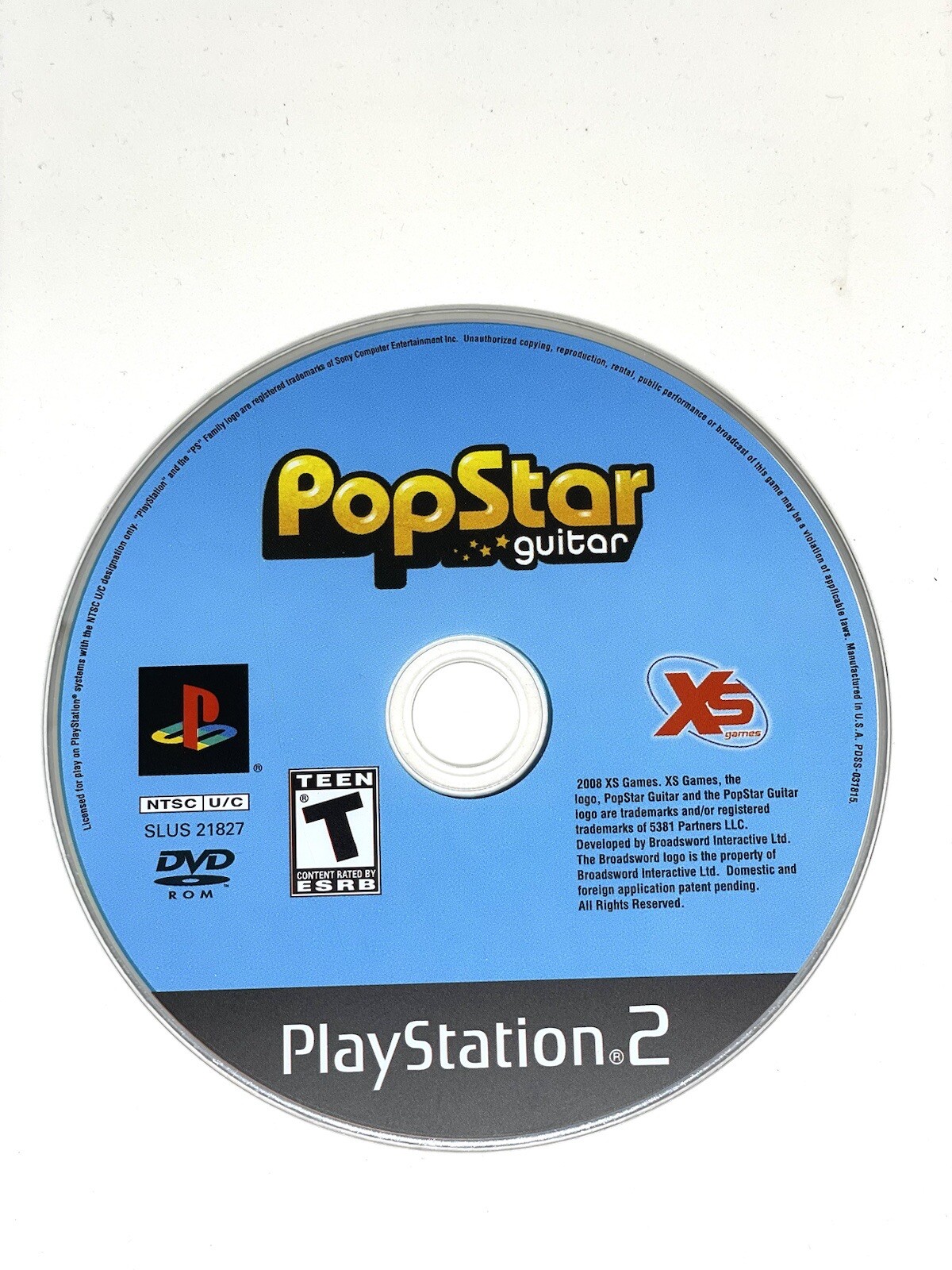 PopStar Guitar PlayStation 2 PS2 Video Game Disc Only Clean Tested Free ...