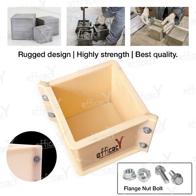 Concrete Test PVC Cube Mold Mould 150mm Slump COMPRESSIVE Concrete ...