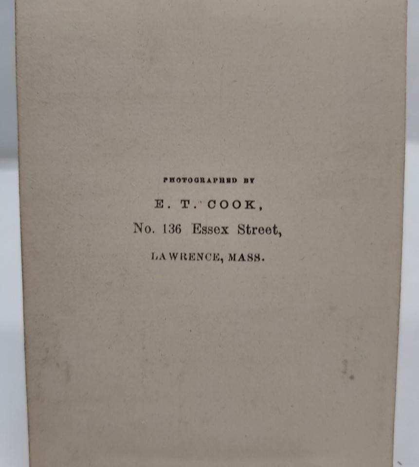 MAN - E.T. COOK, photographer, LAWRENCE, MASS - PHOTOGRAPH - CDV ...