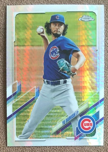 Yu Darvish 2021 Topps Chrome Prism Refractor #177 Chicago Cubs Parallel ...