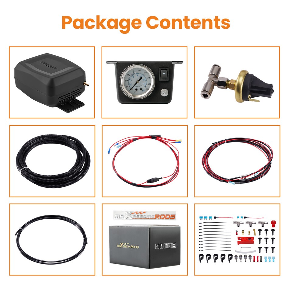 Air Shock Controller Kit + Air Spring Bag kit For Ram2500/ 3500 2003 ...