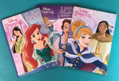 3 Pack Disney Princess Jumbo Coloring & Activity Books | eBay