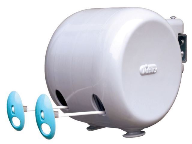 Minky 30m Retractable Reel Cloth Washing Line Double Laundry Garden ...