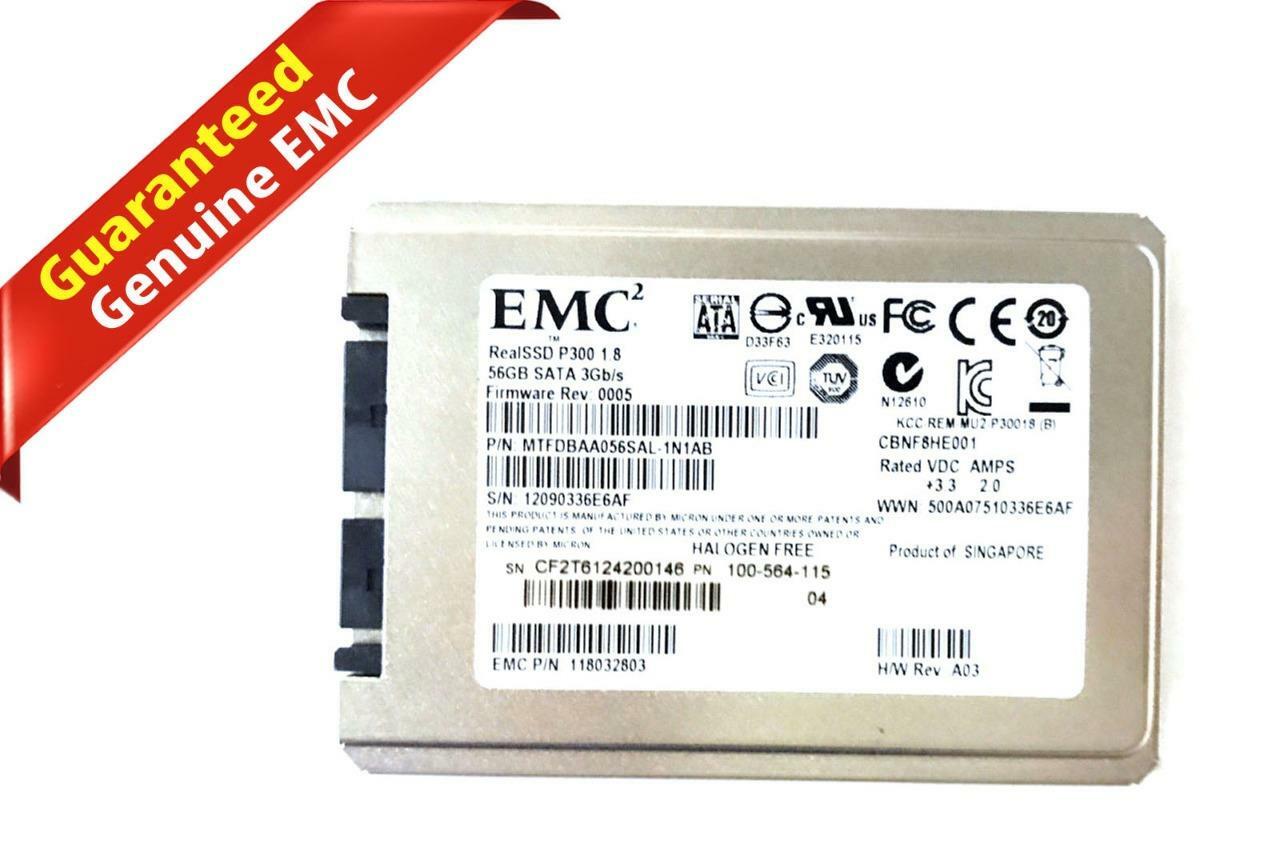 EMC RealSSD P300 1.8 56GB SATA 3GB/S 118032803 MTFDBAA056SAL-1N1AB 100 ...