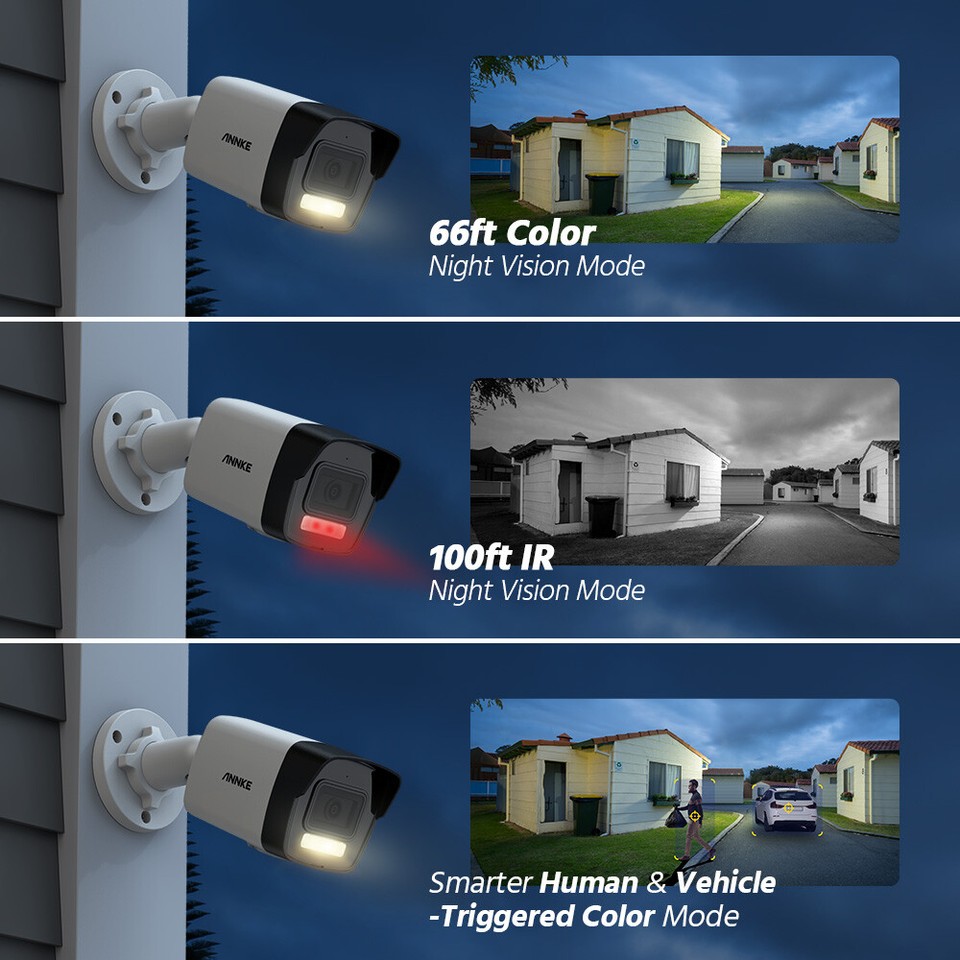 ANNKE 3K IP POE CCTV Security Camera Audio In Color Night Vision For ...