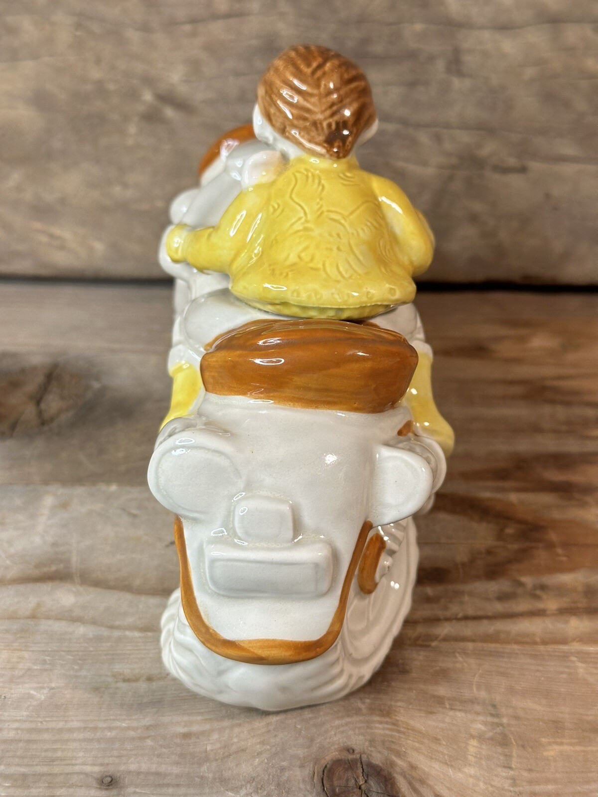 Vtg Counterpoint Motorcycle & Rider Ceramic Coin Bank w/ Stopper Made ...