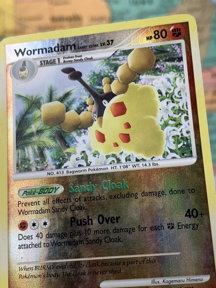 SHIPS SAME DAY Pokemon Card MP Wormadam Sandy Cloak LV.37 Rev Holo 42/ ...