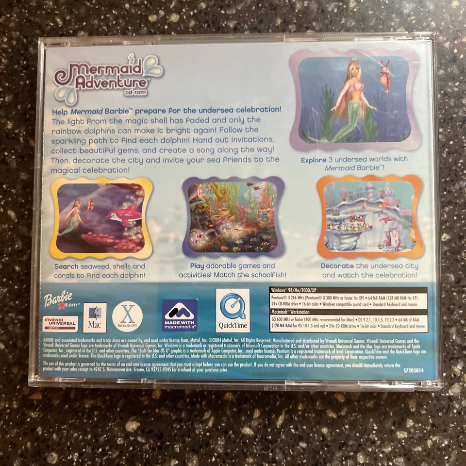 Barbie PC Software, CD-ROM: Mermaid Adventure (2004) | eBay