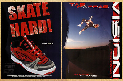 Vision Trace II Tas Pappas Skateboard -2 Page Vintage Print Ad Ephemera ...