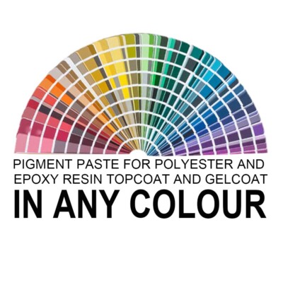 Coloured Pigment for GRP Gelcoat Topcoat + Resin. All RAL Colours 100g ...