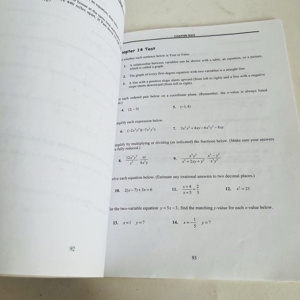 "Algebra 1: Answer Key & Test Bank" by Greg Sabouri 1st ed Teaching ...