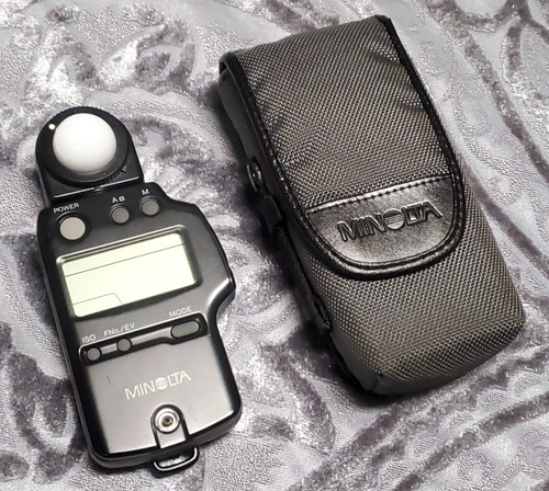 Minolta Auto Meter IV-F Ambient/Flash Light Meter IVF W/Case VGUC = AS ...