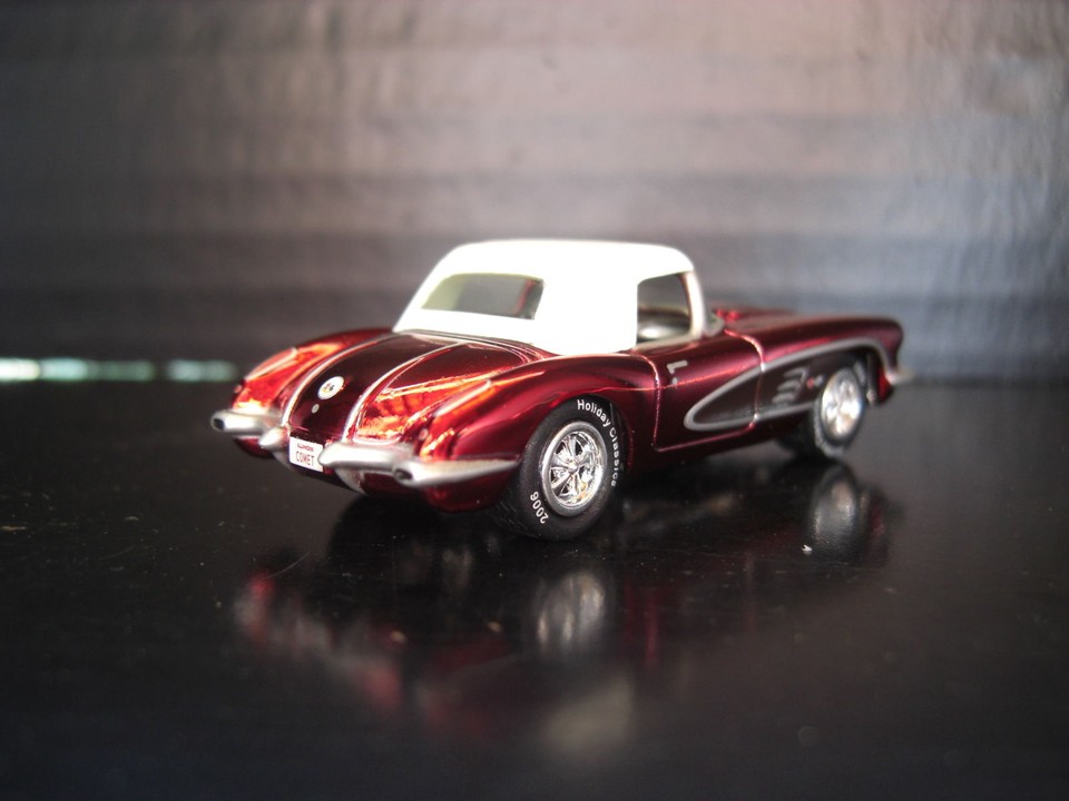 1958 Chevy Corvette Rubber Tires Cragar Wheels Red Chrome Loose 1/64 ...
