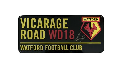 Troy Deeney Hand Signed Watford Football Club Street Sign | Football ...