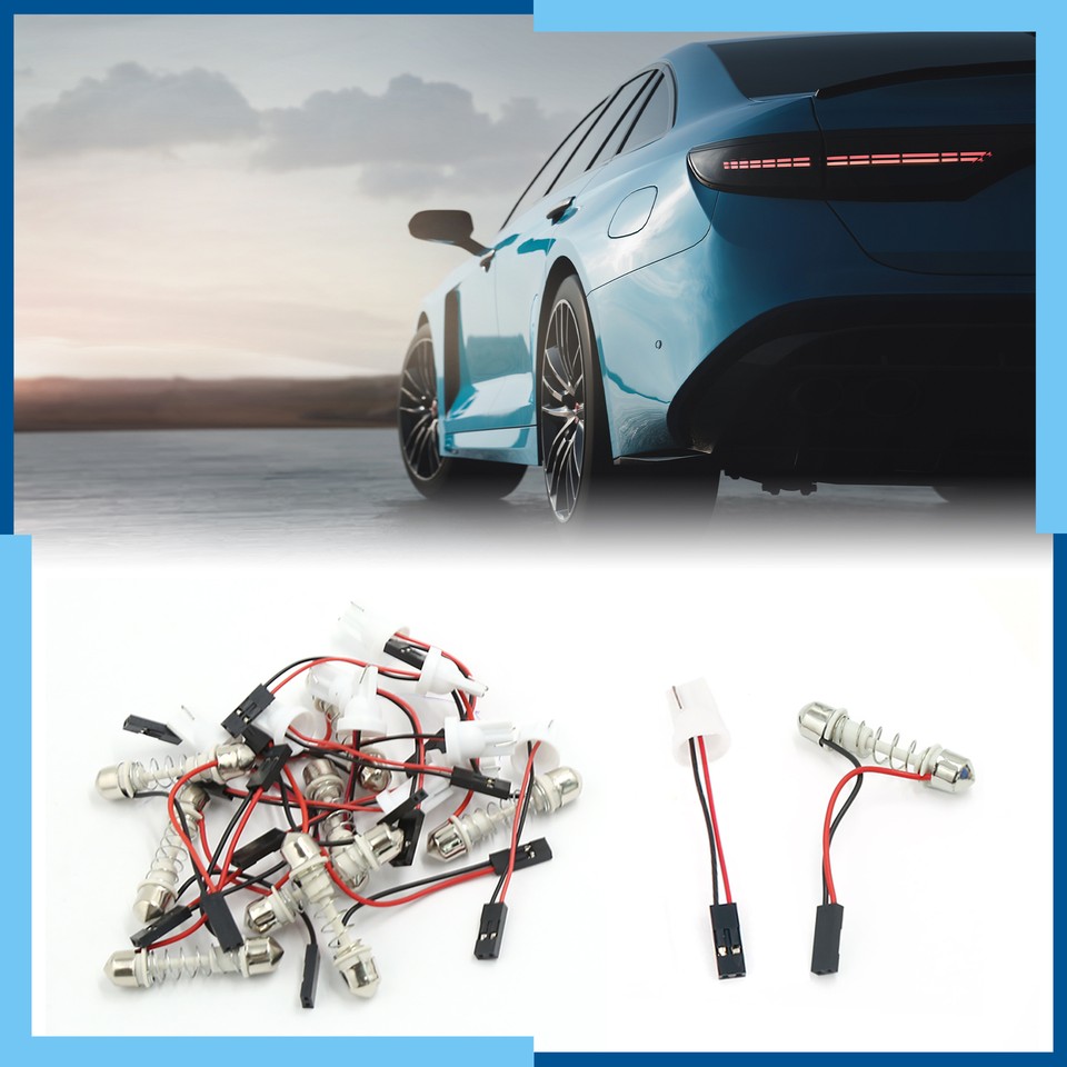 Pack(20) 39mm BA9S Festoon Dome Adapter T10 Bulb Socket Connector for ...