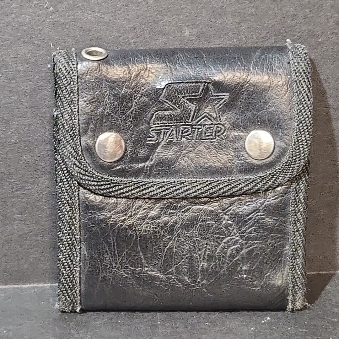 Vintage Starter Genuine Leather Chain Wallet Black Tr… - Gem