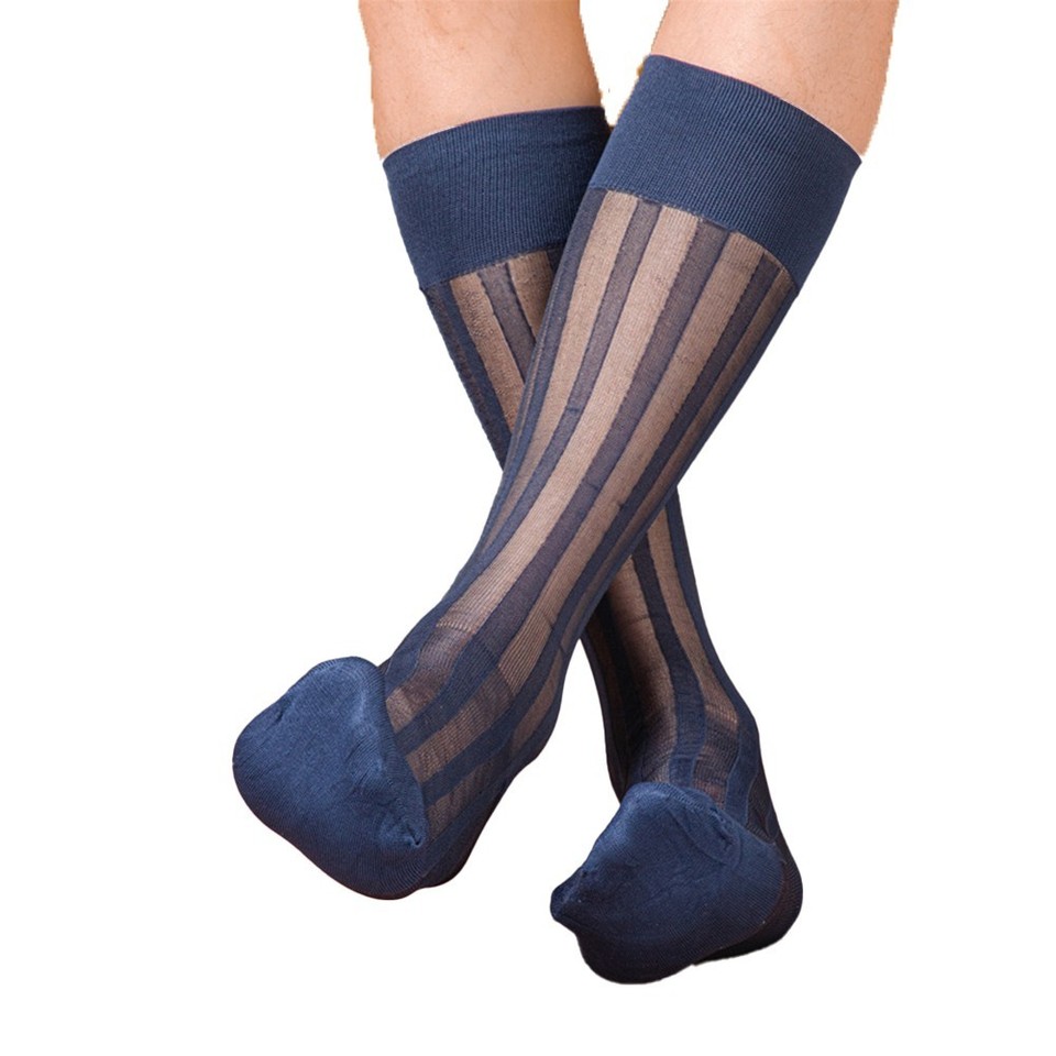 Mens Sexy Stockings Business Dress Silky Traceless Ultra-thin Formal ...
