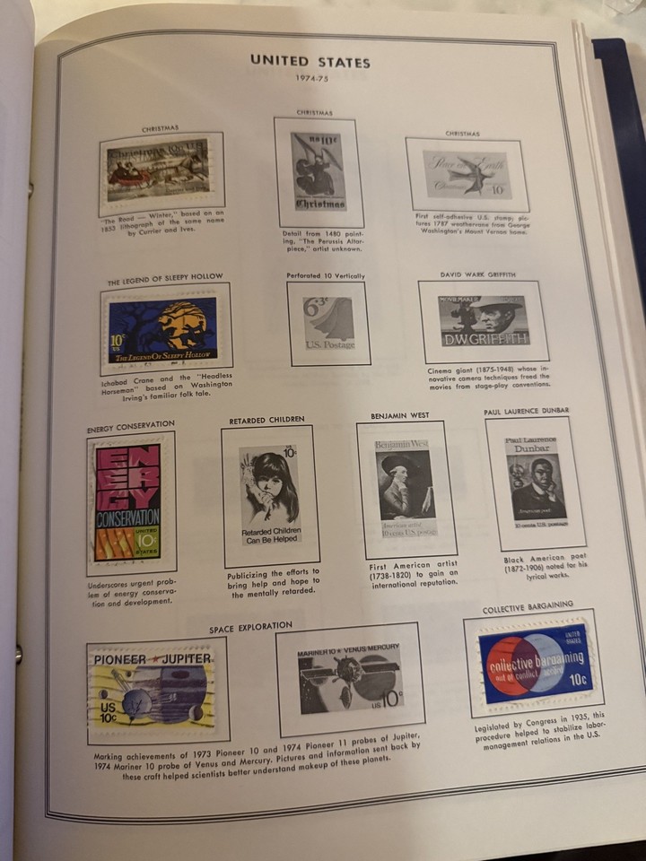 United States Liberty Stamp Album – Filled with 549 Vintage U.S. Stamps ...