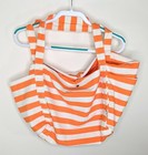 Tote Weekend Bag Ocean Pacific Orange White Stripes Purse Cotton Surfer ...