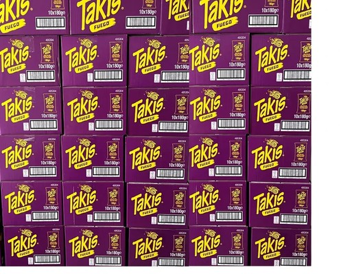 Takis Fuego Chilli & Lime Corn Snack Full BOX -10 Bags 180g | eBay UK